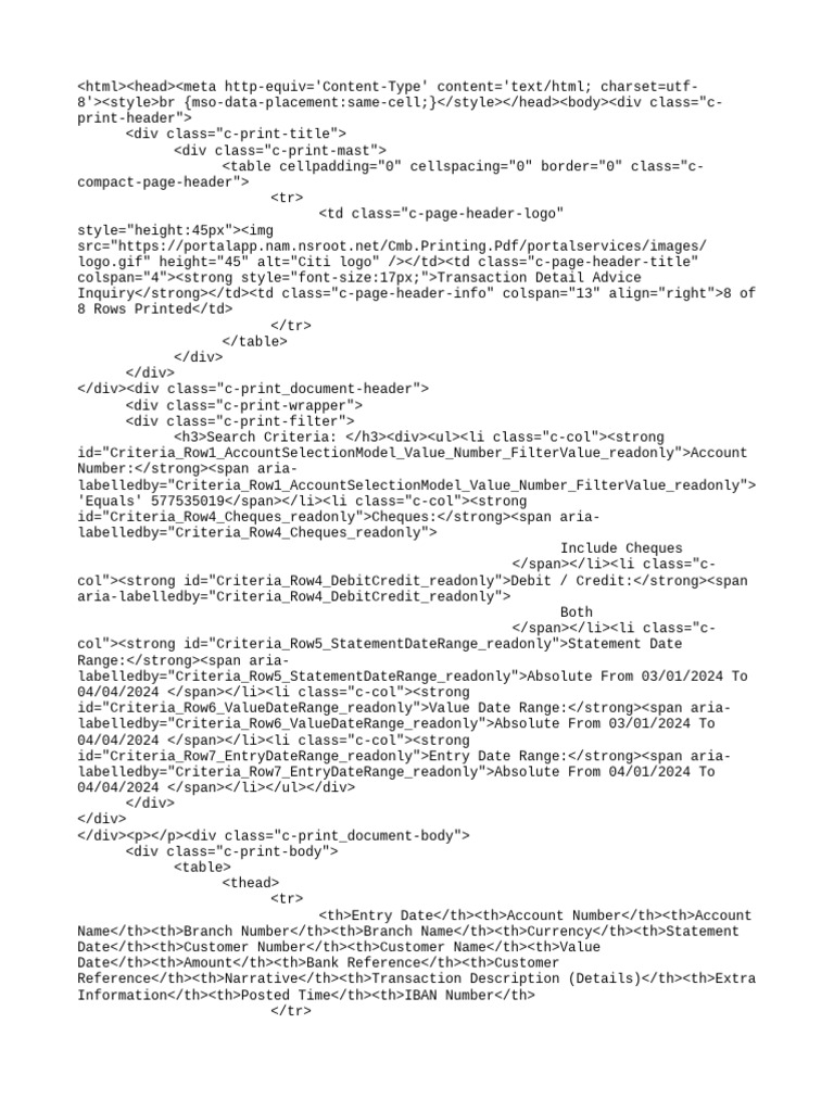 Transaction Detail Advice List Results | PDF | Cheque | Financial Services