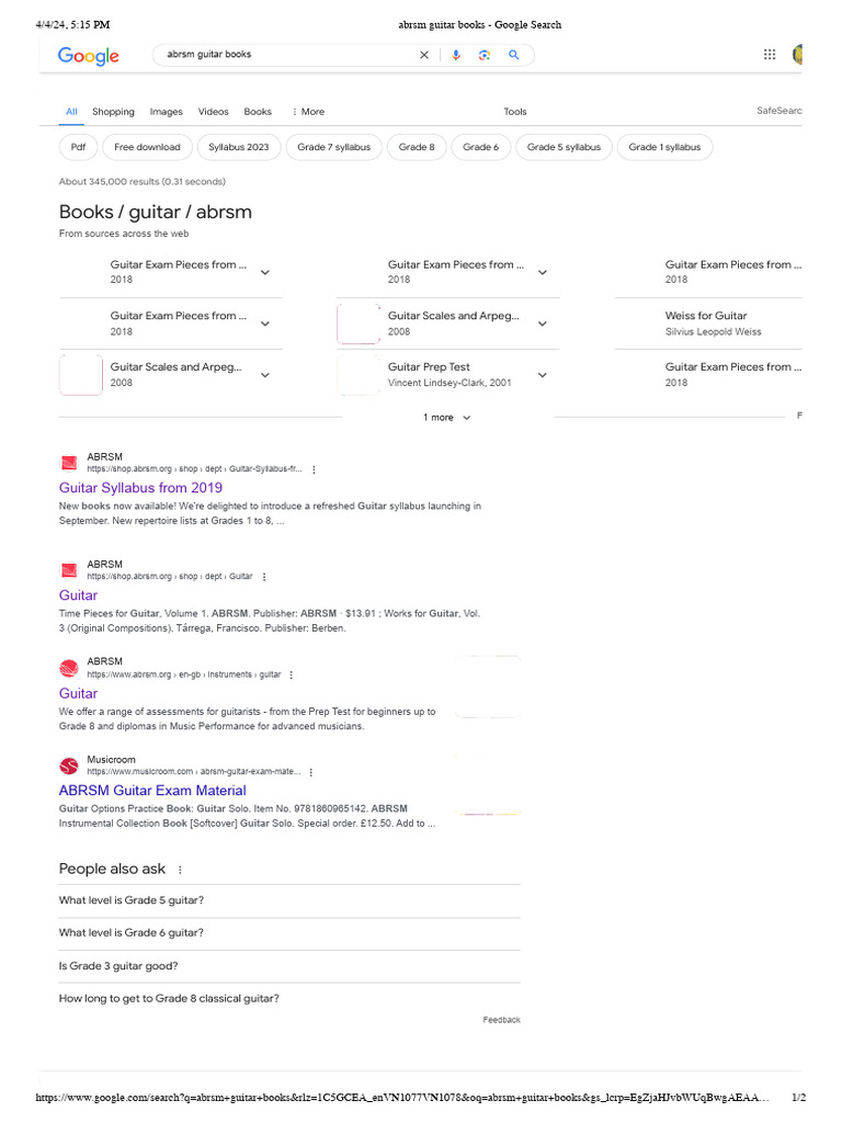 Abrsm Guitar Books - Google Search | Download Free PDF | Musicology