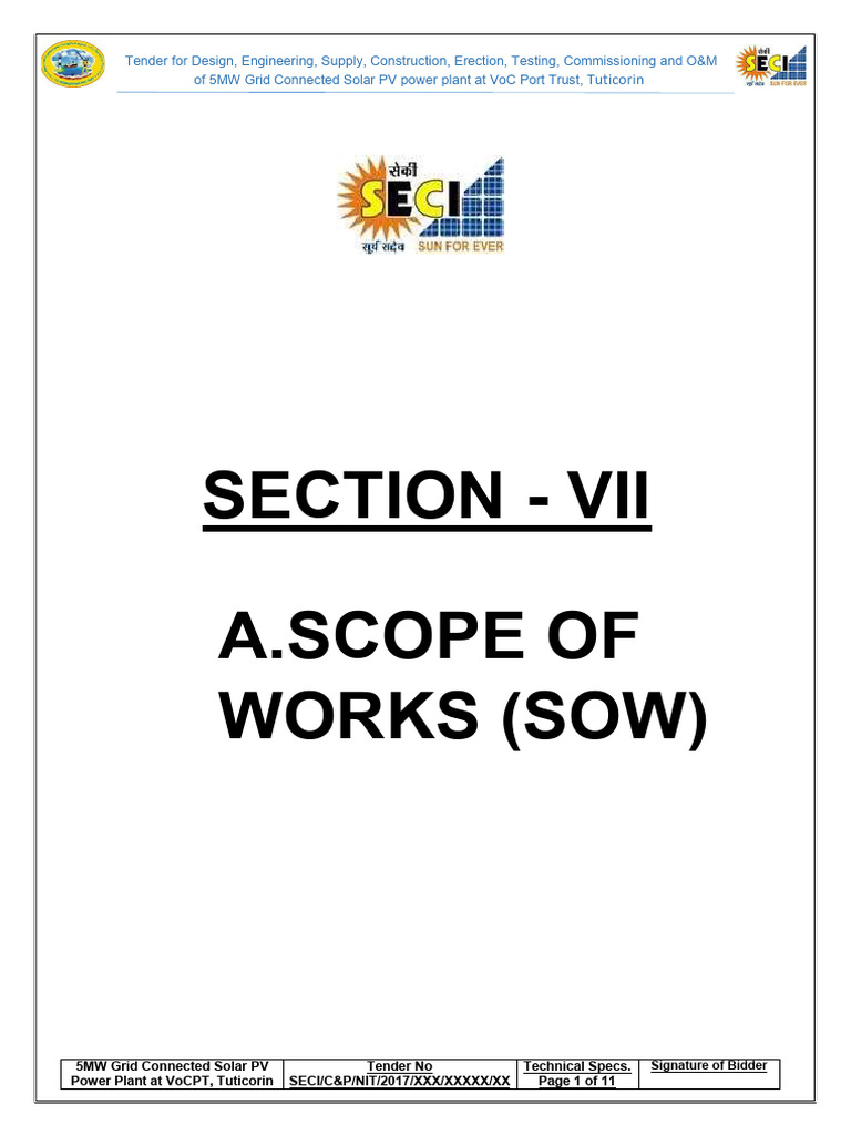 Tender Document Technical 2 | PDF | Photovoltaics | Solar Power