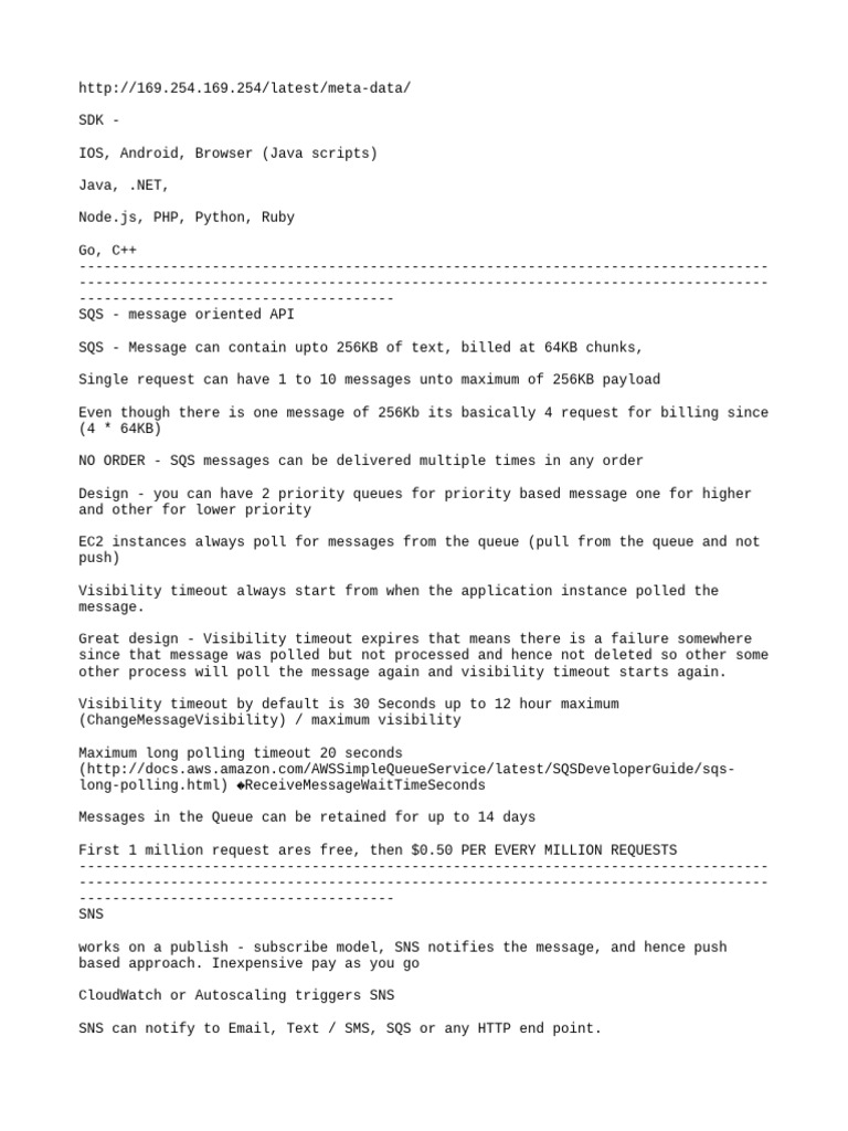 AWSNOTE | PDF | Information Technology | Computer Networking