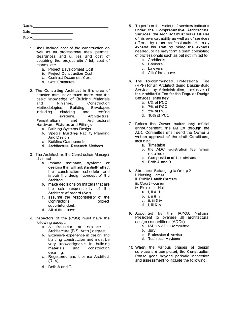 23-11-10 Long Quiz - SPP (1) - Answer Keys | Download Free PDF ...