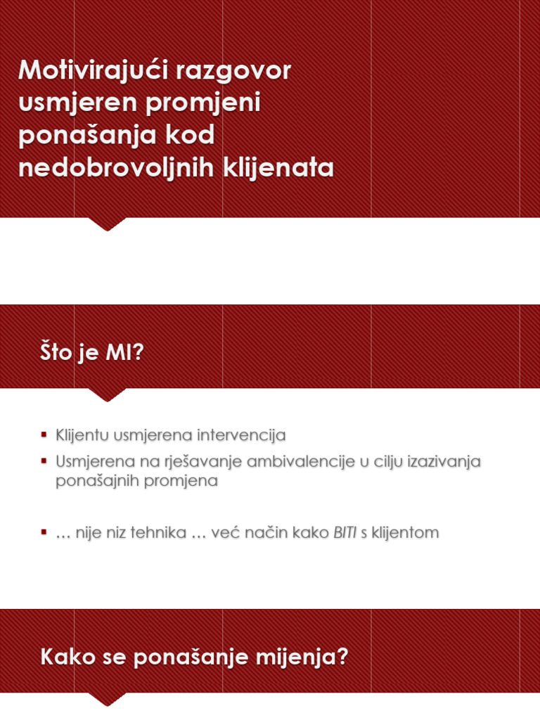 Motivirajući Razgovor | PDF
