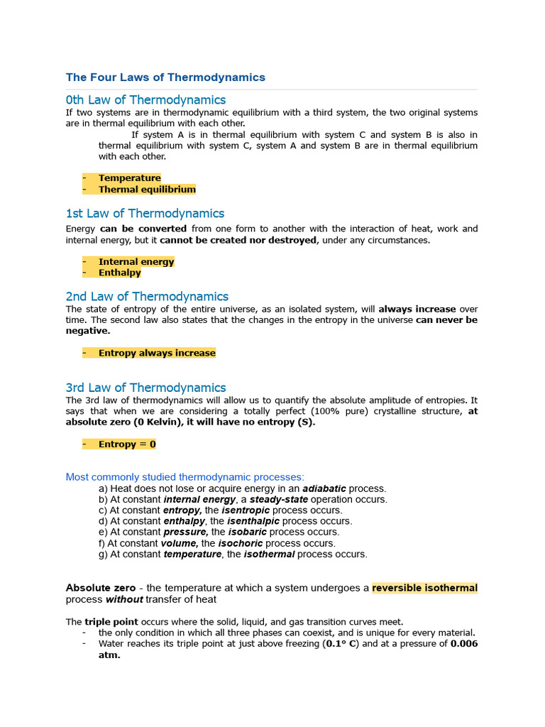 Thermodynamics Concepts | PDF | Heat | Entropy