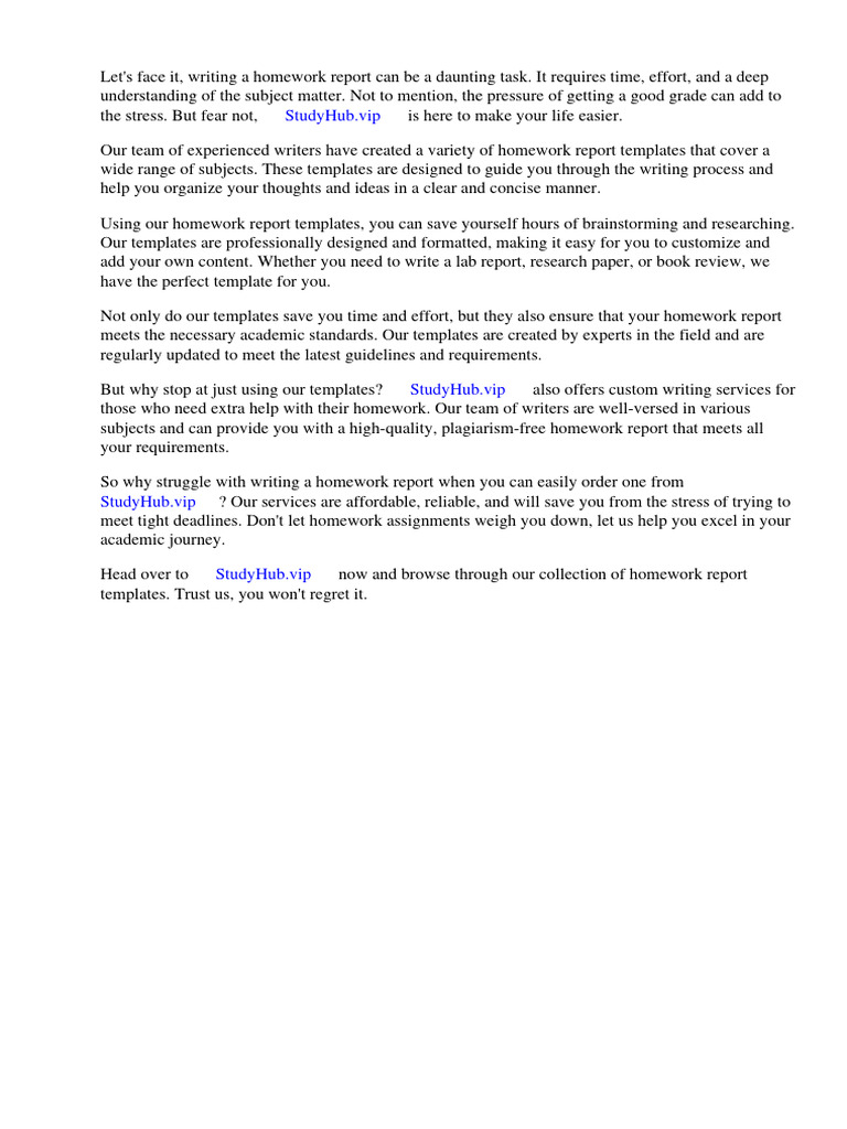 Homework Report Template | PDF | Learning | Worksheet