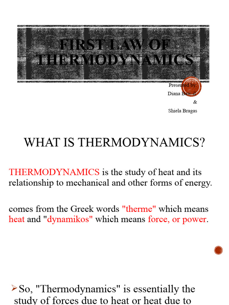 First Law of Thermodynamics | PDF | Politics