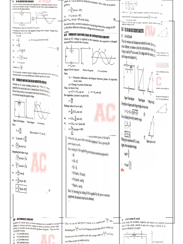 Electricalguide3semestercheat Docs | PDF