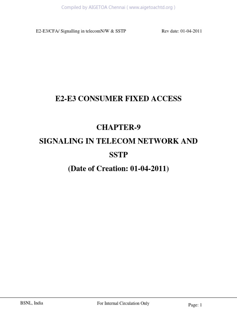 02.signaling in Telcom NW and SSTP | PDF | Computer Network | Routing