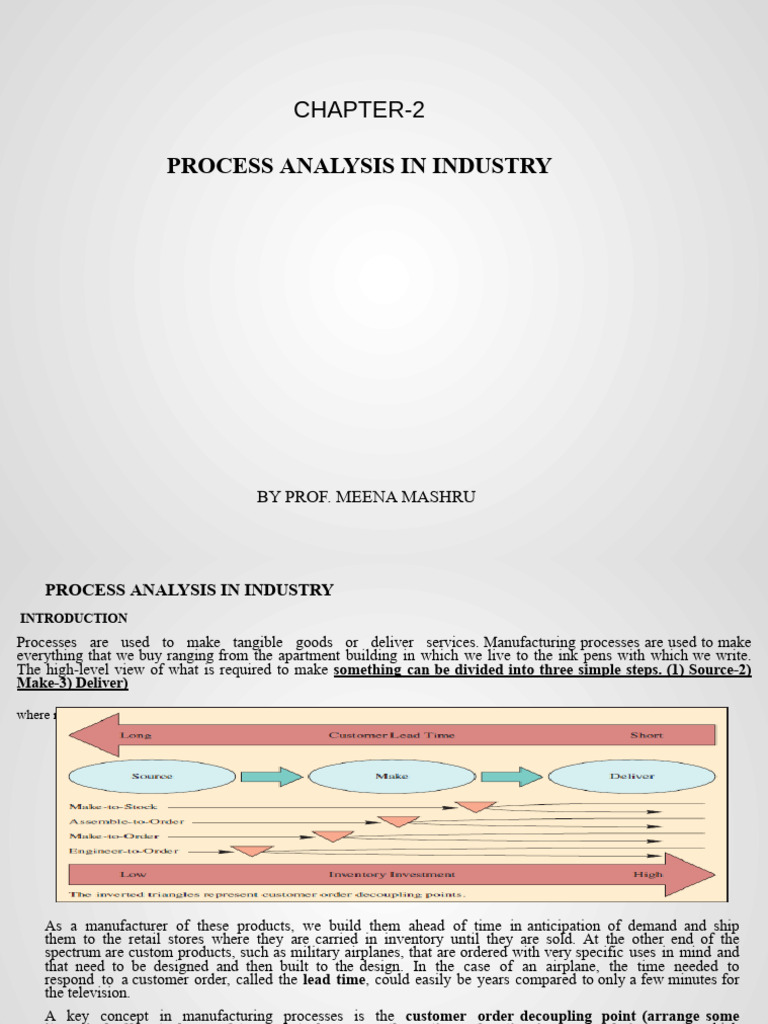 Operations Mgmt PROCESS ANALYSIS Chapter-2 | PDF | Goods | Inventory