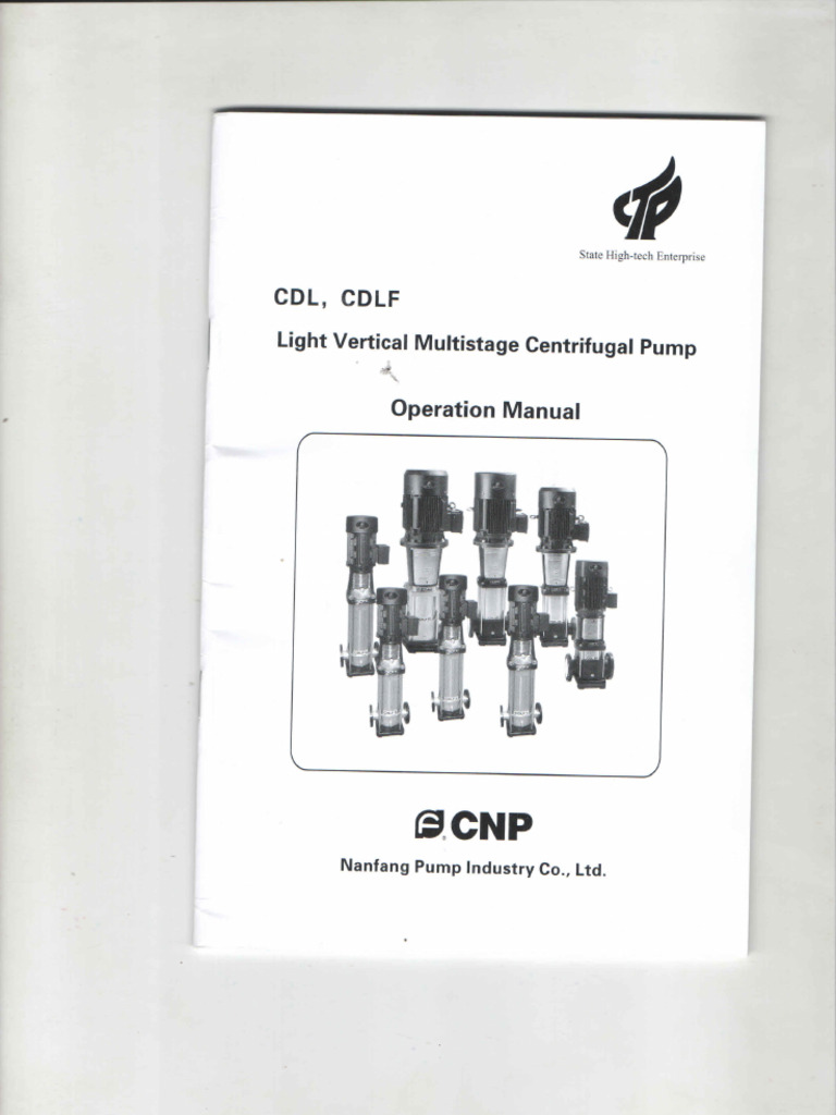 CDL, CDLF Pump Manual | PDF