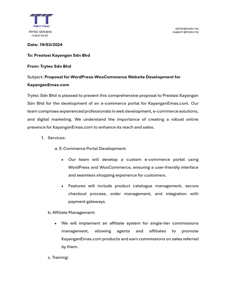 Kayangan Perstasi Proposal - Signed | PDF | Web Development | E Commerce