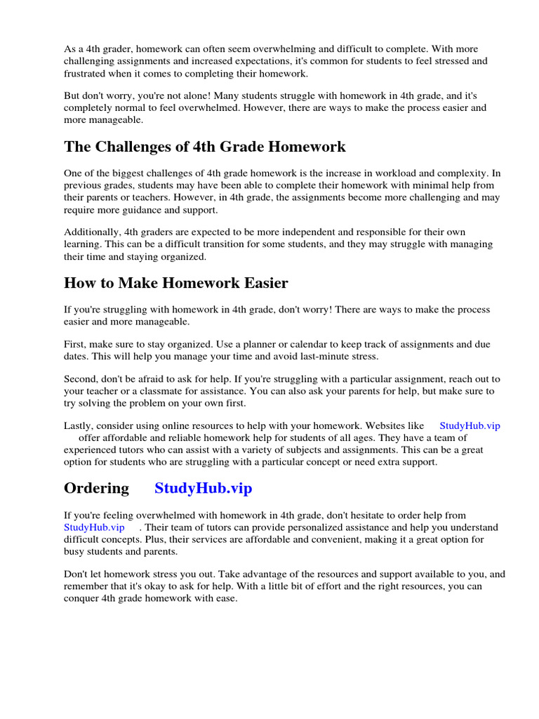 Homework Grade 4 | PDF | Worksheet | Homework