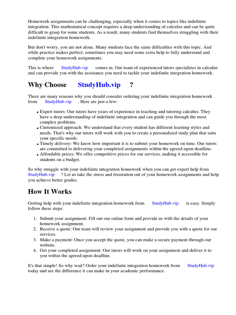 Indefinite Integration Homework | PDF | Linked In | Safari (Web Browser)