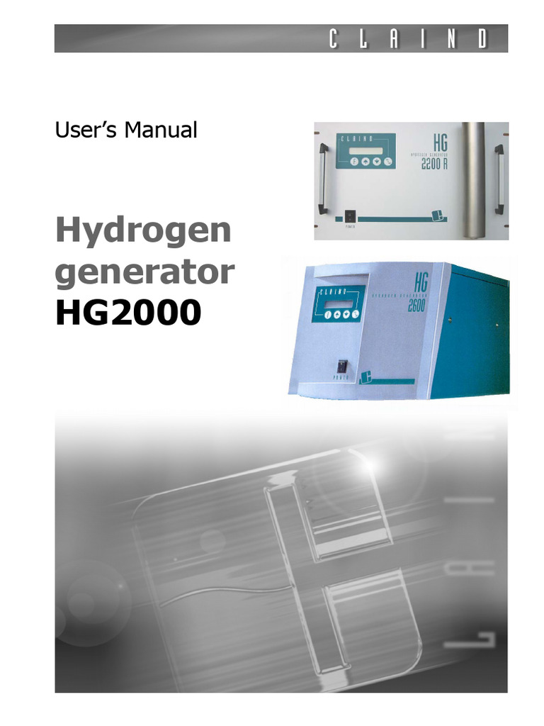 User S Manual. Hydrogen Generator HG2000 | PDF | Electric Generator ...