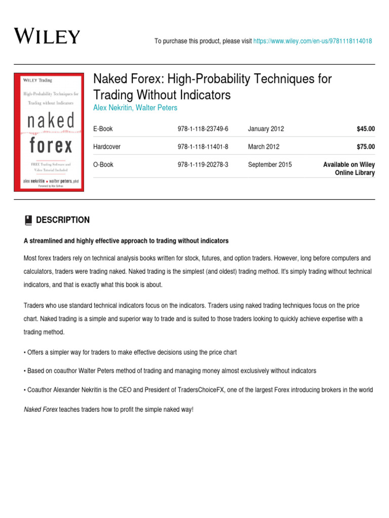 Wiley - Naked Forex - High-Probability Techniques For Trading Without ...