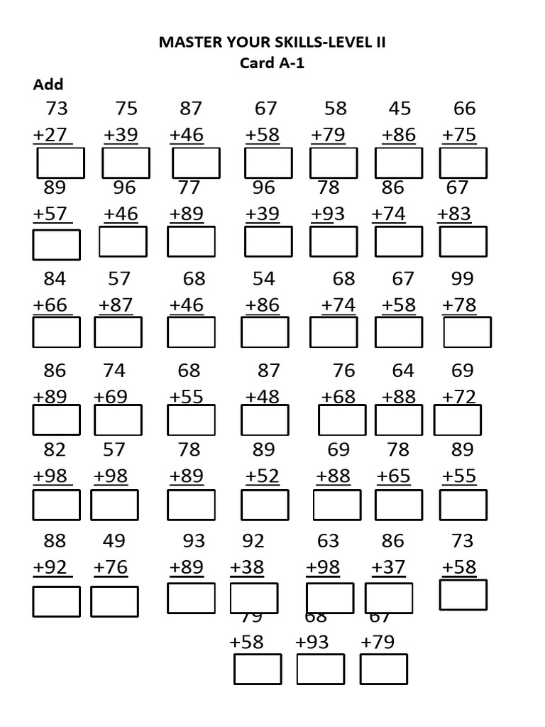 Window Cards for Math Drill | PDF