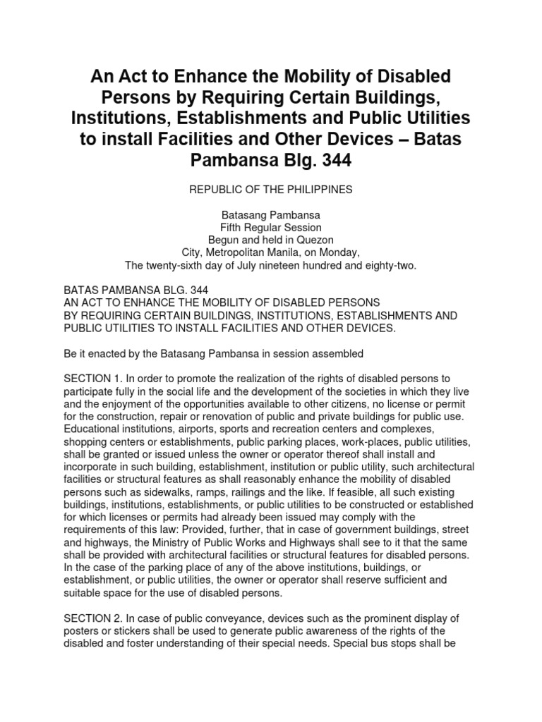 BP 344 | PDF | Justice | Crime & Violence