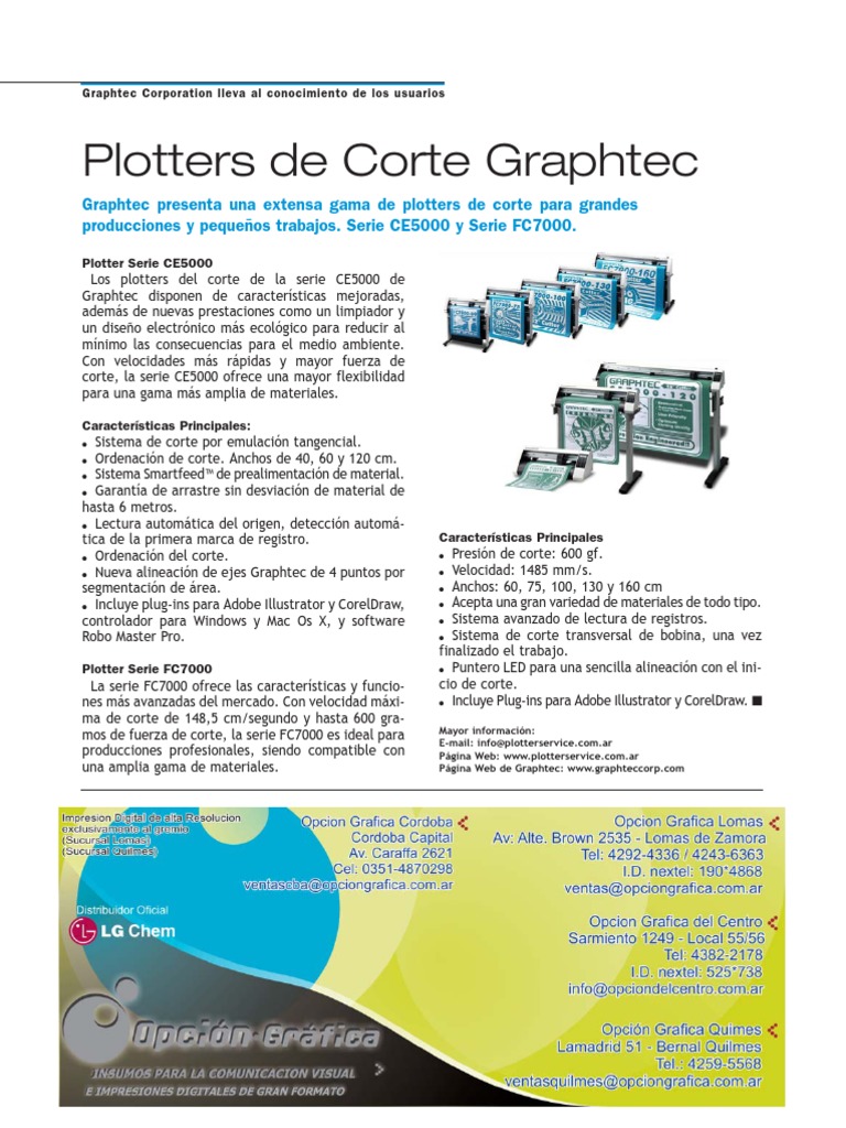 Plotters de Corte Graphtec | PDF