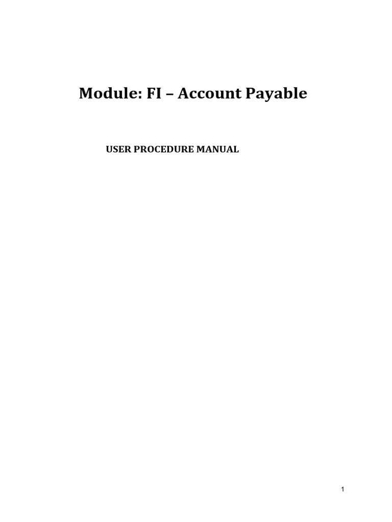 Account Payable Accounting Manual t | PDF | Accounts Payable | Invoice