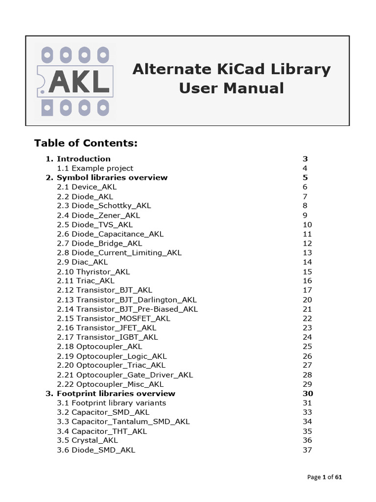 AKL User Manual | PDF | Transistor | Field Effect Transistor
