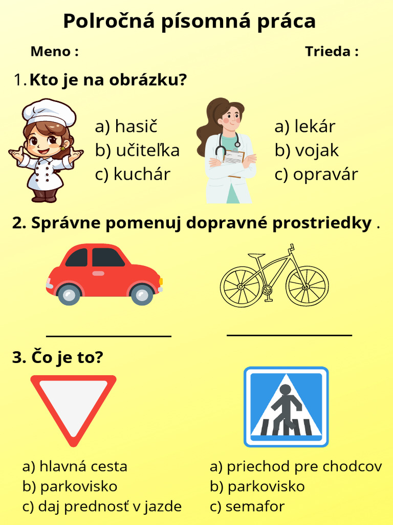 Písomka - Prvouka | PDF