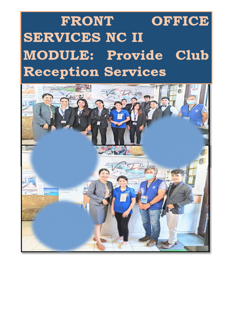Club Reception Services Module | PDF | Hotel | Learning