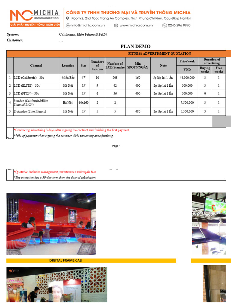 MICHIA Plan Demo | PDF