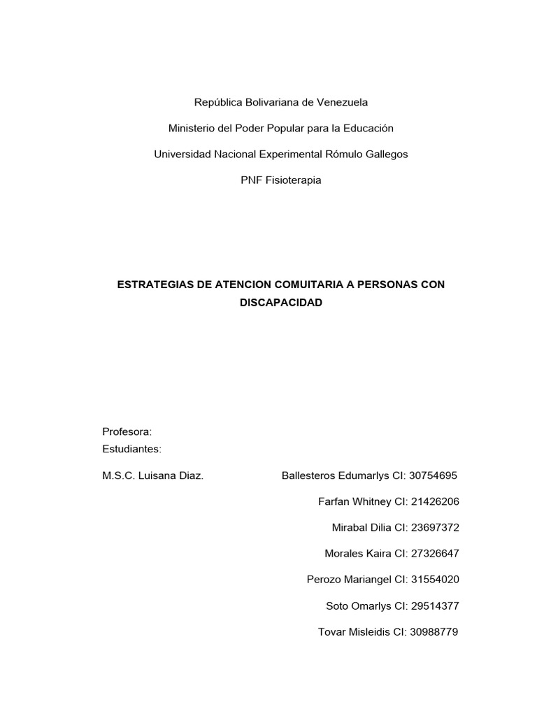 Acpd | PDF | Invalidez | Educación en artes liberales