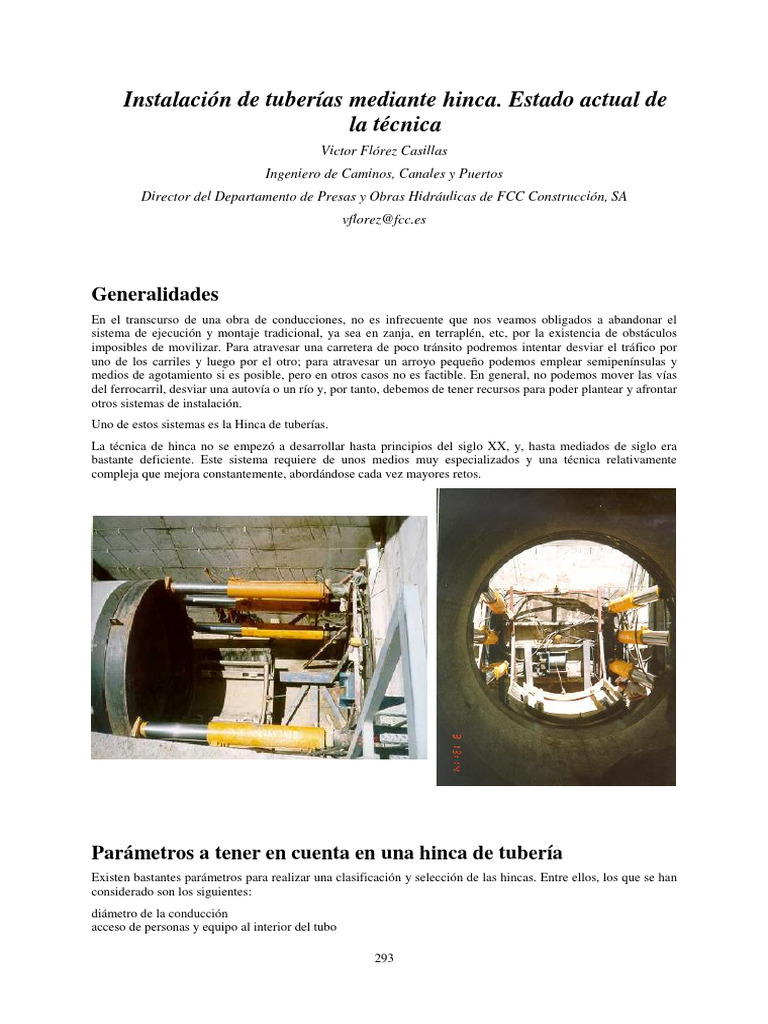 Hinca de Tuberías: Técnicas y Tipos | PDF | Tubería (transporte de ...
