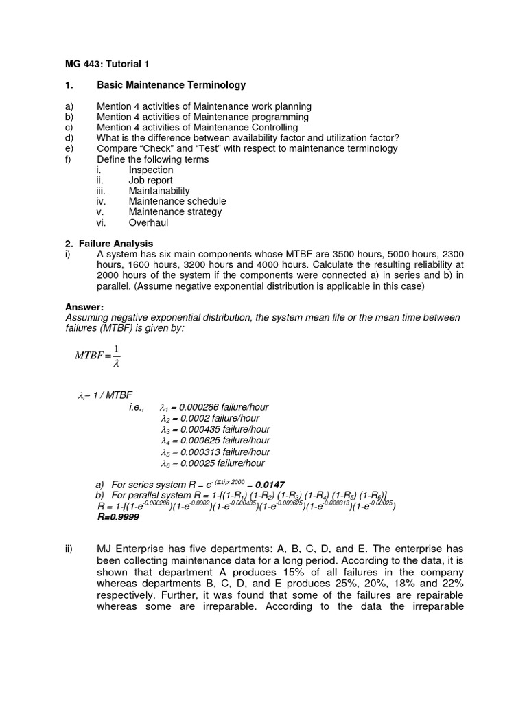 Tutorial 1 Solutions | PDF | Statistical Analysis | Teaching Mathematics