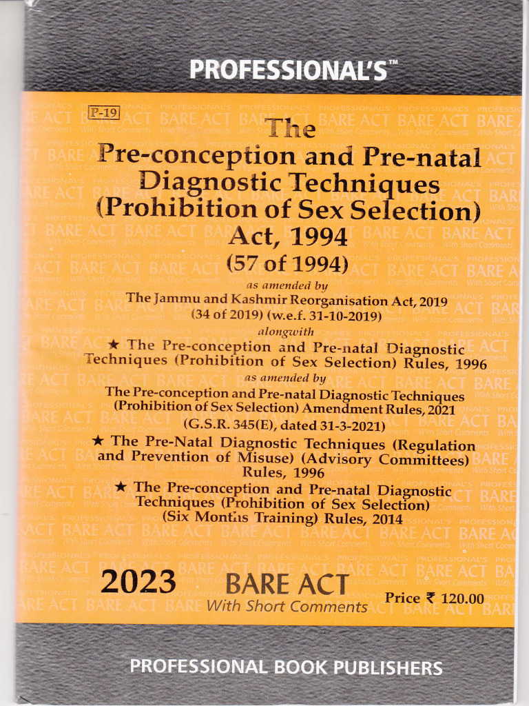 PCPNDT Act Overview and Amendments 2023 | PDF | Human Reproduction