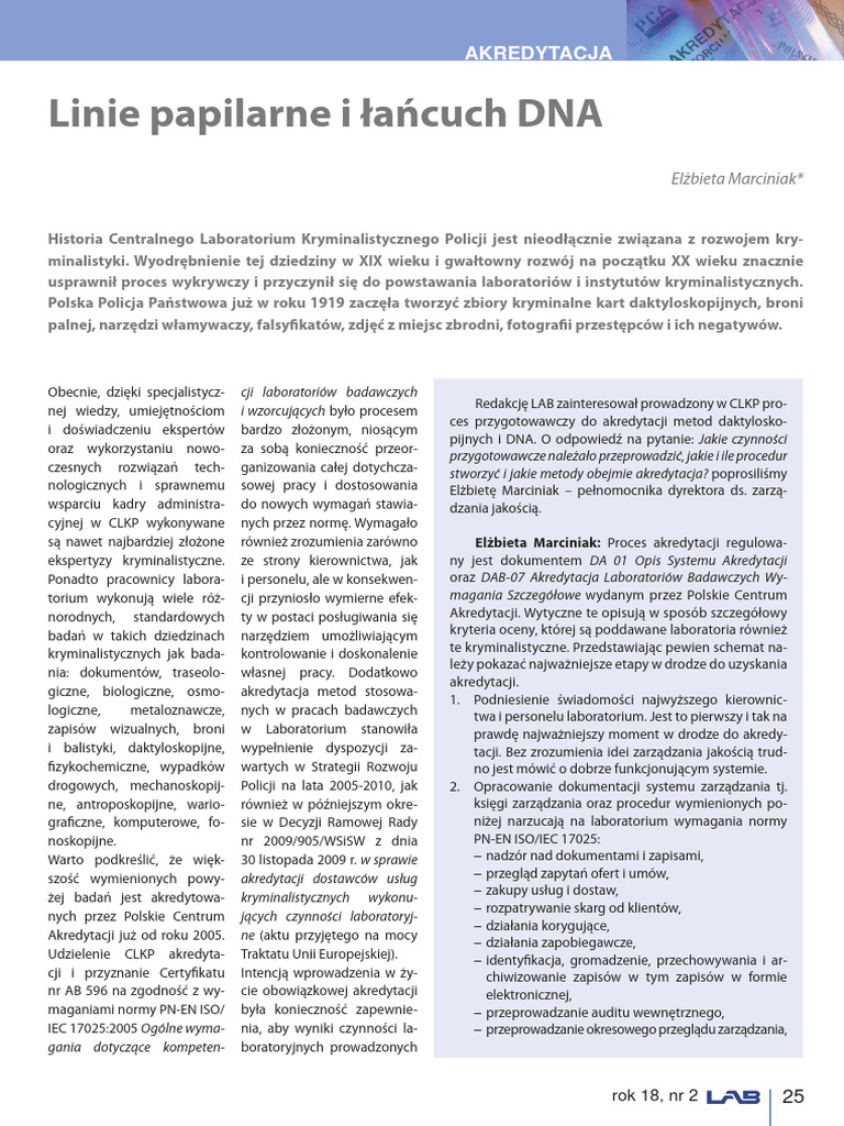 Linie Papilarne I Lancuch DNA | PDF