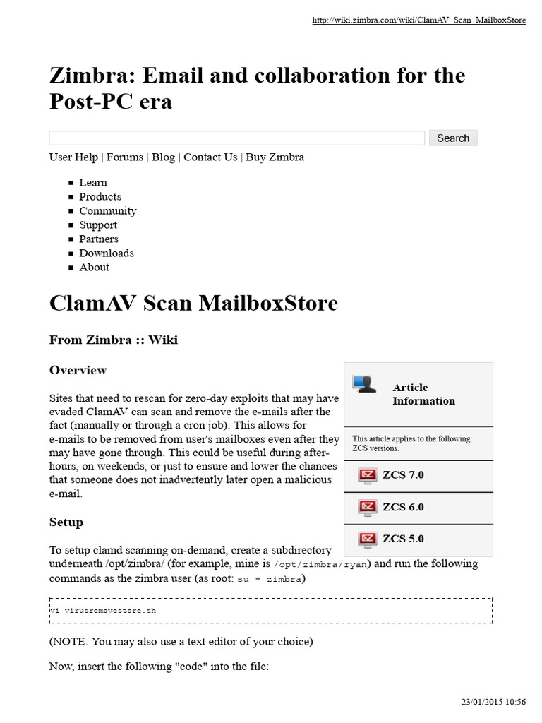 Clamav Scan Mailboxstore Pdf Computer Virus Microsoft Outlook