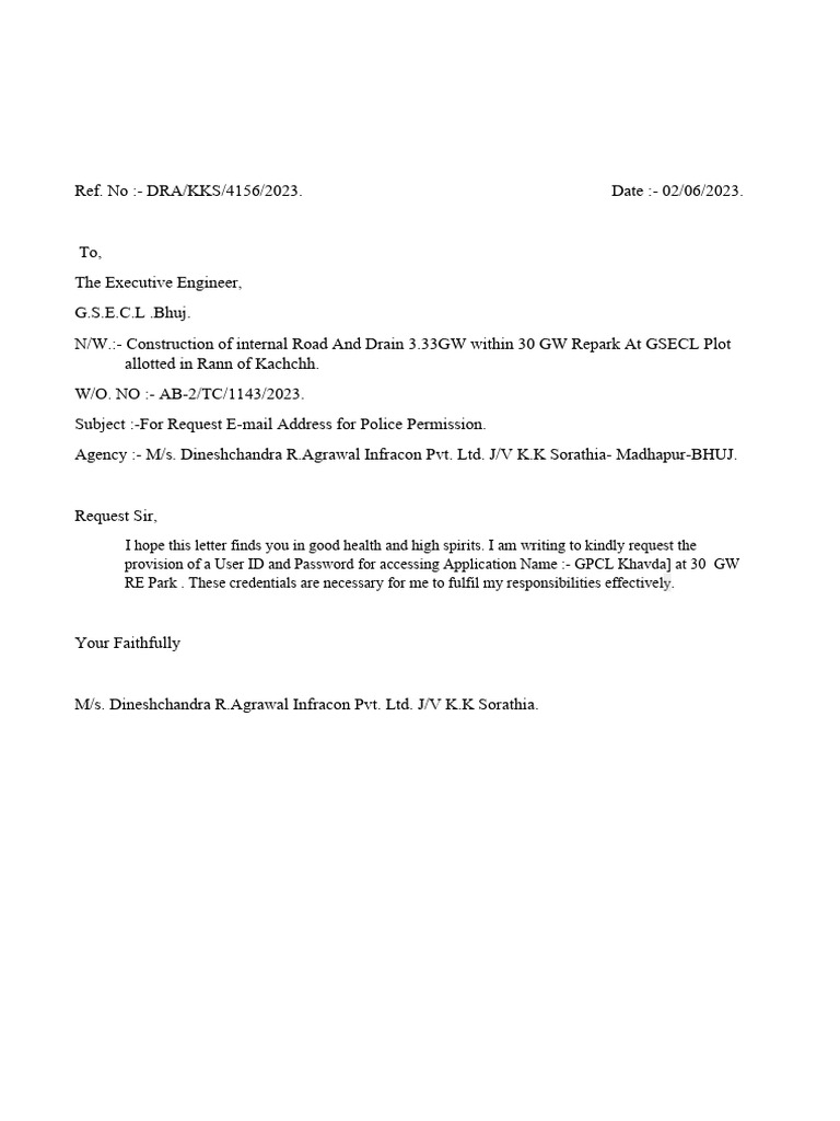 Requesting Letter | PDF