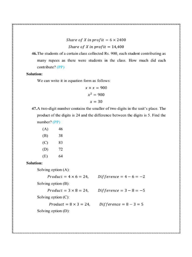 Quantitative Exam No.8 (Part 2) | PDF