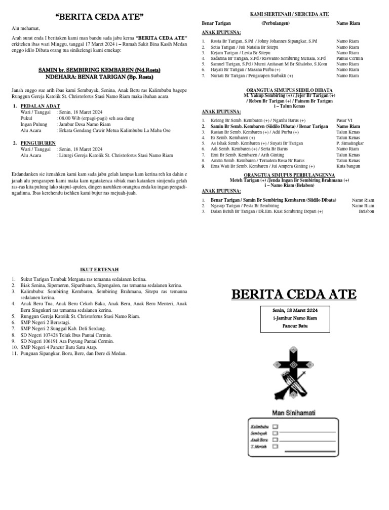 Berita Ceda Ate 18 Maret 2024 | PDF