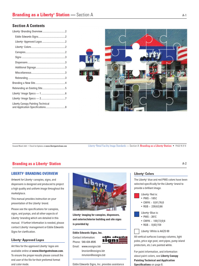 Liberty Standards Manual SectionA | PDF | Paint | Brand
