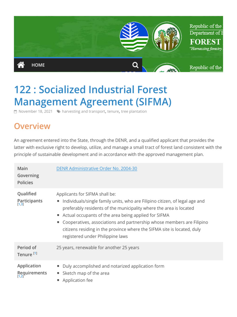 SIFMA Overview and Application Guide | PDF | Forestry | Natural Environment