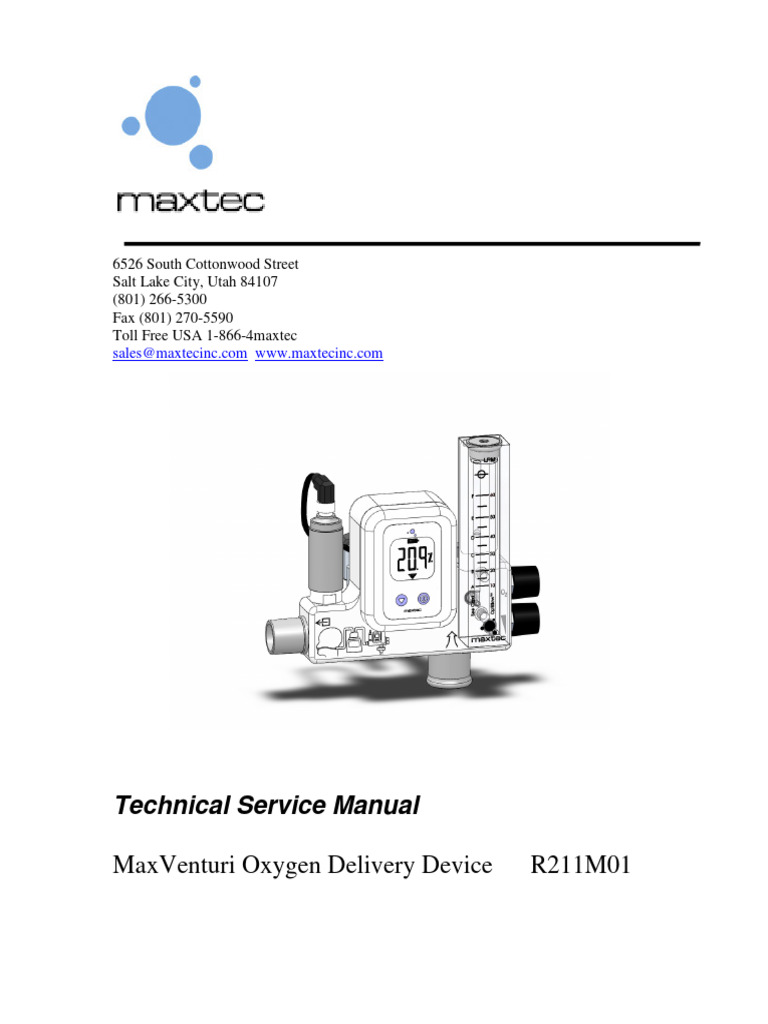 Max Venturi Service Manual | PDF | Electrical Connector | Valve