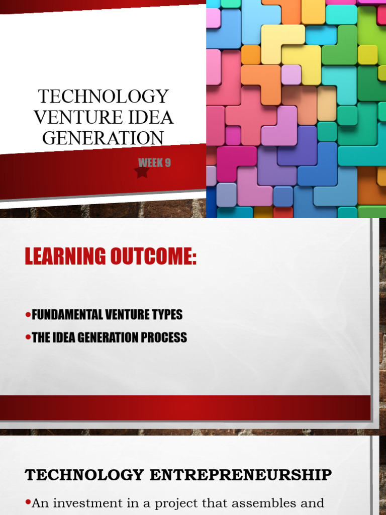 Technology Venture Idea Generation Guide | PDF | Art