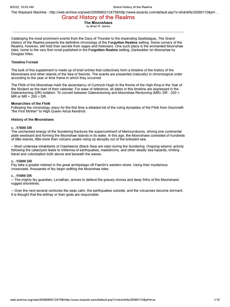 History of the Moonshaes Isles | PDF | Forgotten Realms | Piracy