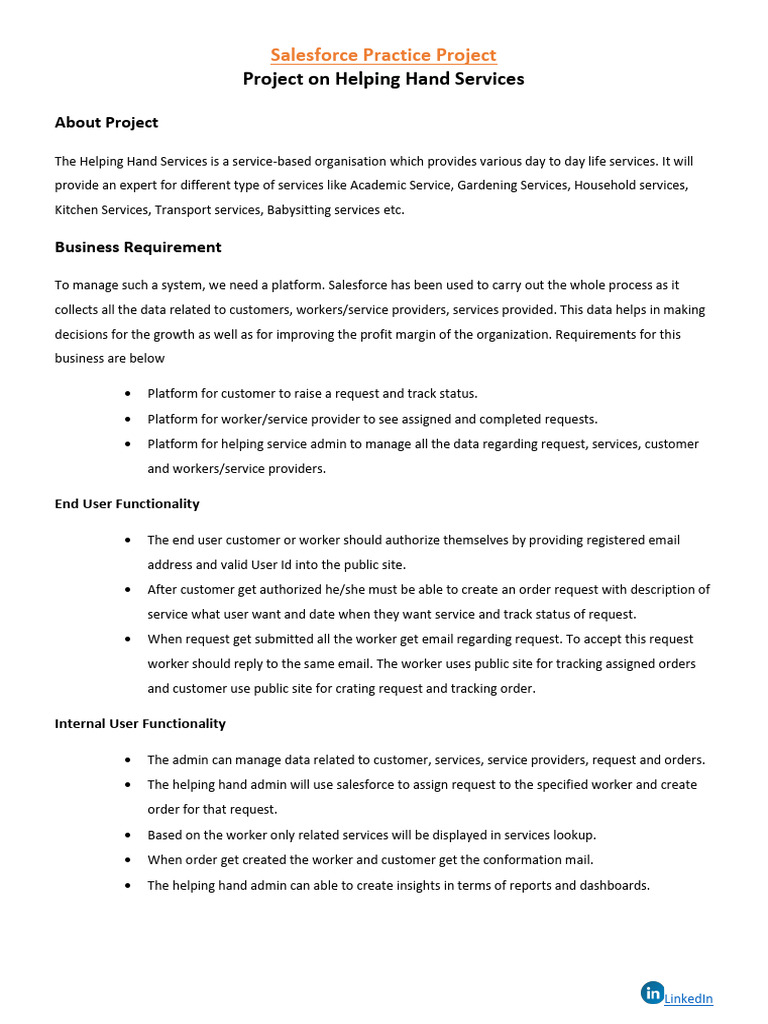 Project On Helping Hand Services | PDF | Cyberspace | Information ...