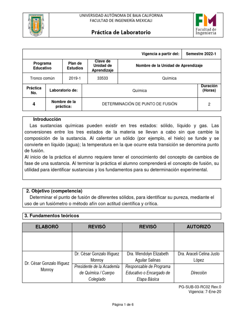 Practica 4. Determinación de Punto de Fusión | PDF | Derritiendo | Gases