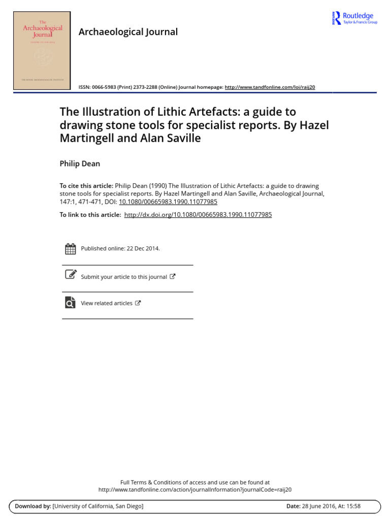 The Illustration of Lithic Artefacts: A Guide To Drawing Stone Tools ...