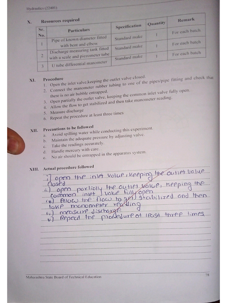 hydrolics practical new | PDF