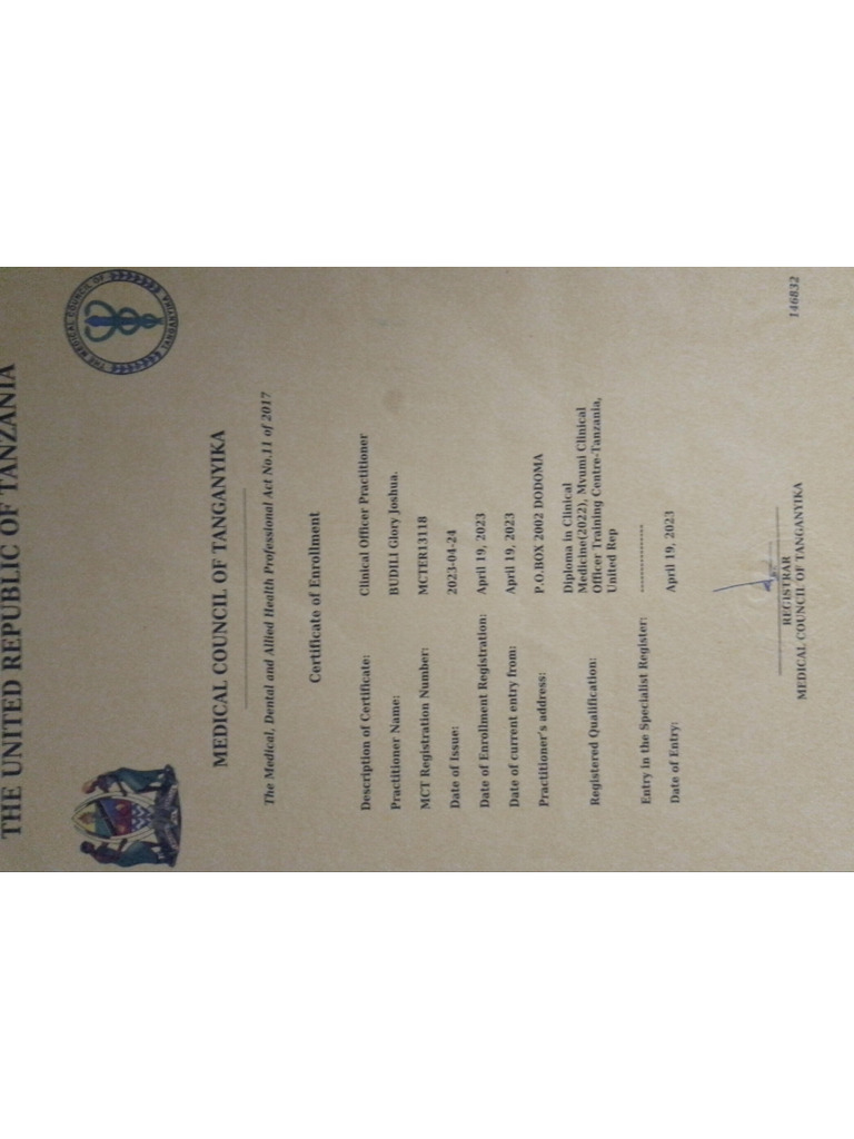 MCT Certificate | PDF