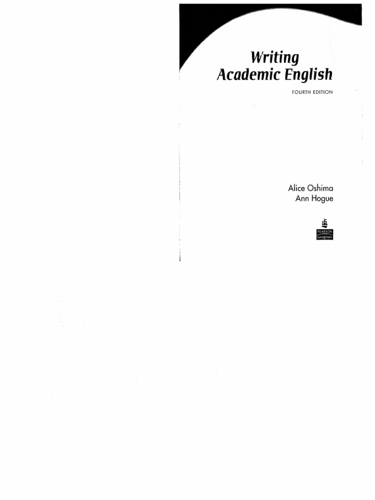 Alice Oshima Ann Hogue Writing Academic English 4th Ed Pearson Longman | PDF