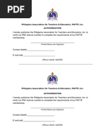 PAFTE Membership Form for Teachers | PDF