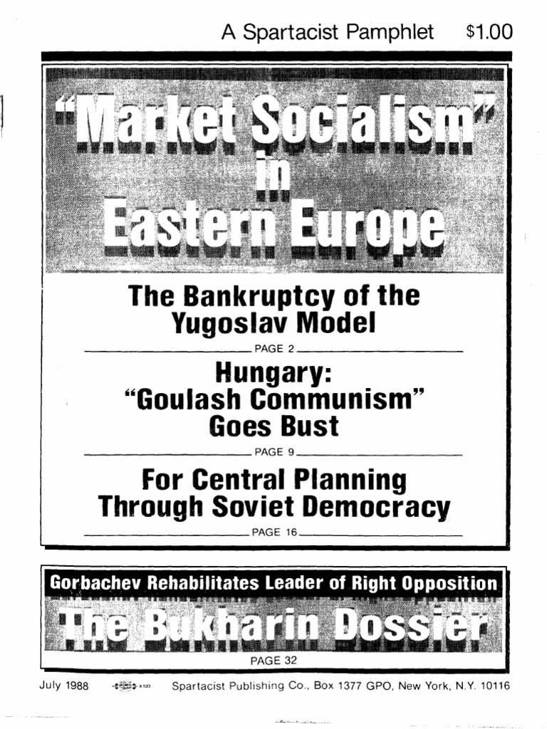 The Failure of Yugoslav Market Socialism | PDF | Cost Of Living ...