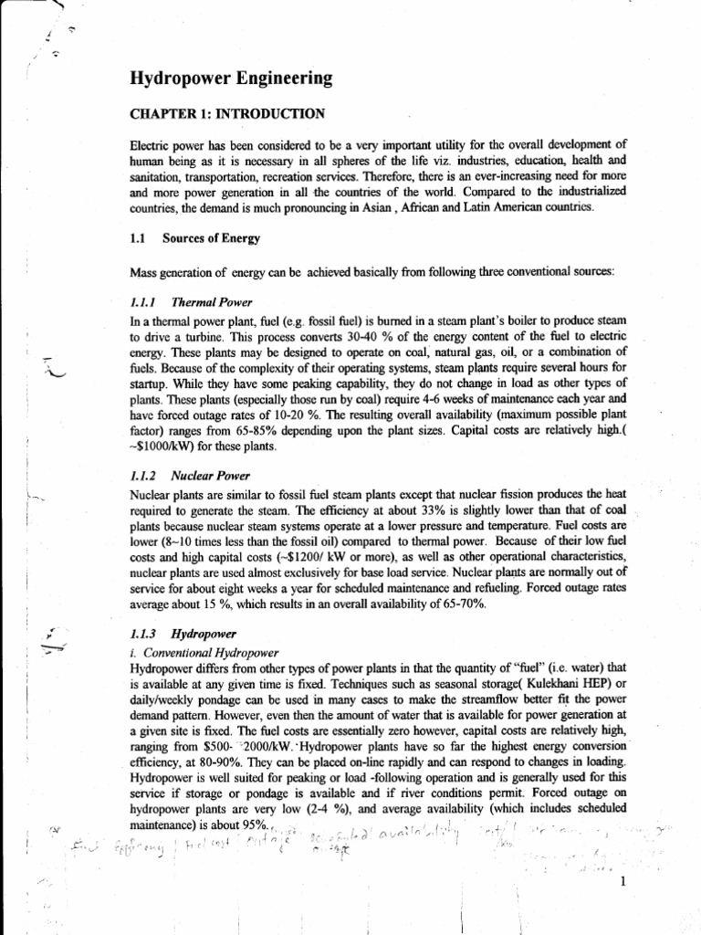 chapter 1 | PDF | Power Station | Hydroelectricity