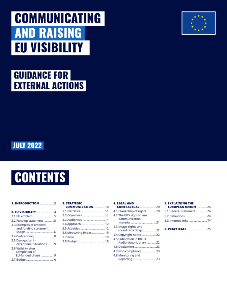 Communicating and Raising Eu Visibility Guidance For External Actions ...